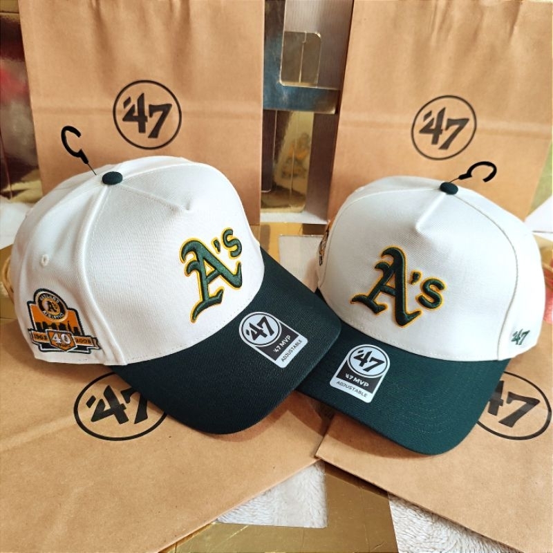 Authentic 47 Brand mvp Oakland Athletics A-frame curve snapback ...
