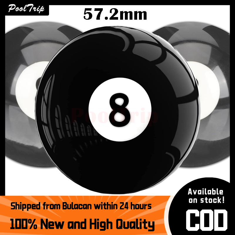 Billiard Black Eight Ball 57.2mm Pool Replacement Black 8 Ball Snooker ...