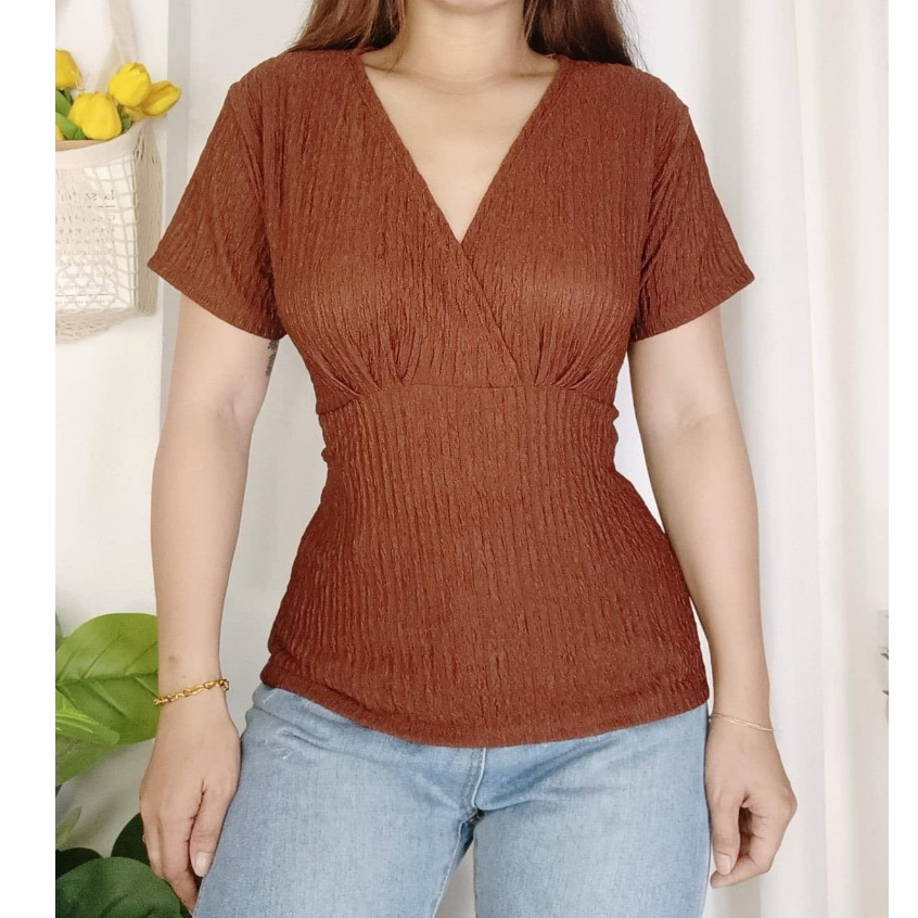 Mumu #HAZEL BANGKOK STYLE OVERLAP Woman Casual Short sleeve FULL LENGTH ...