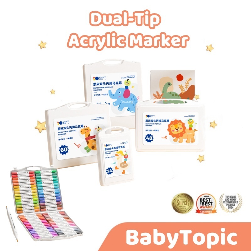 24/36/48/60 pcs /set Dual-Tip Marker Pen Children's DIY Painting ...