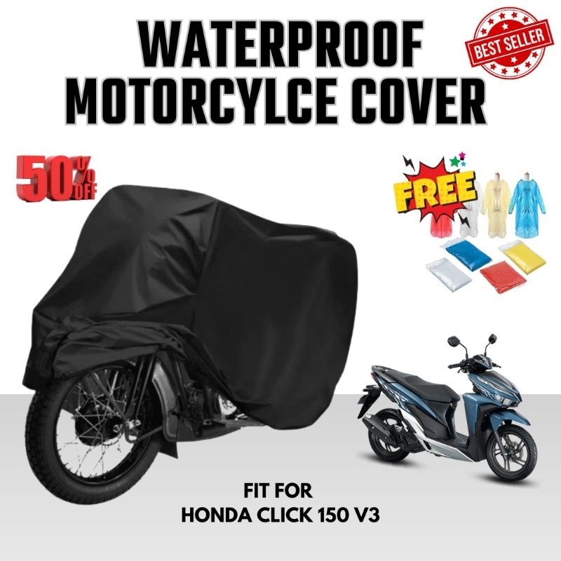 TBCE | Motorcover For HONDA CLICK 150 V3 | Water Proof with FREE ...