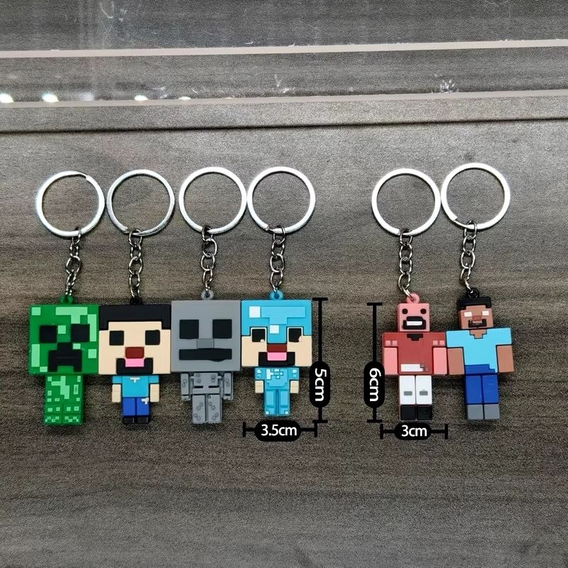 Minecraft Character Keychain Steve Herobrine | Shopee Philippines