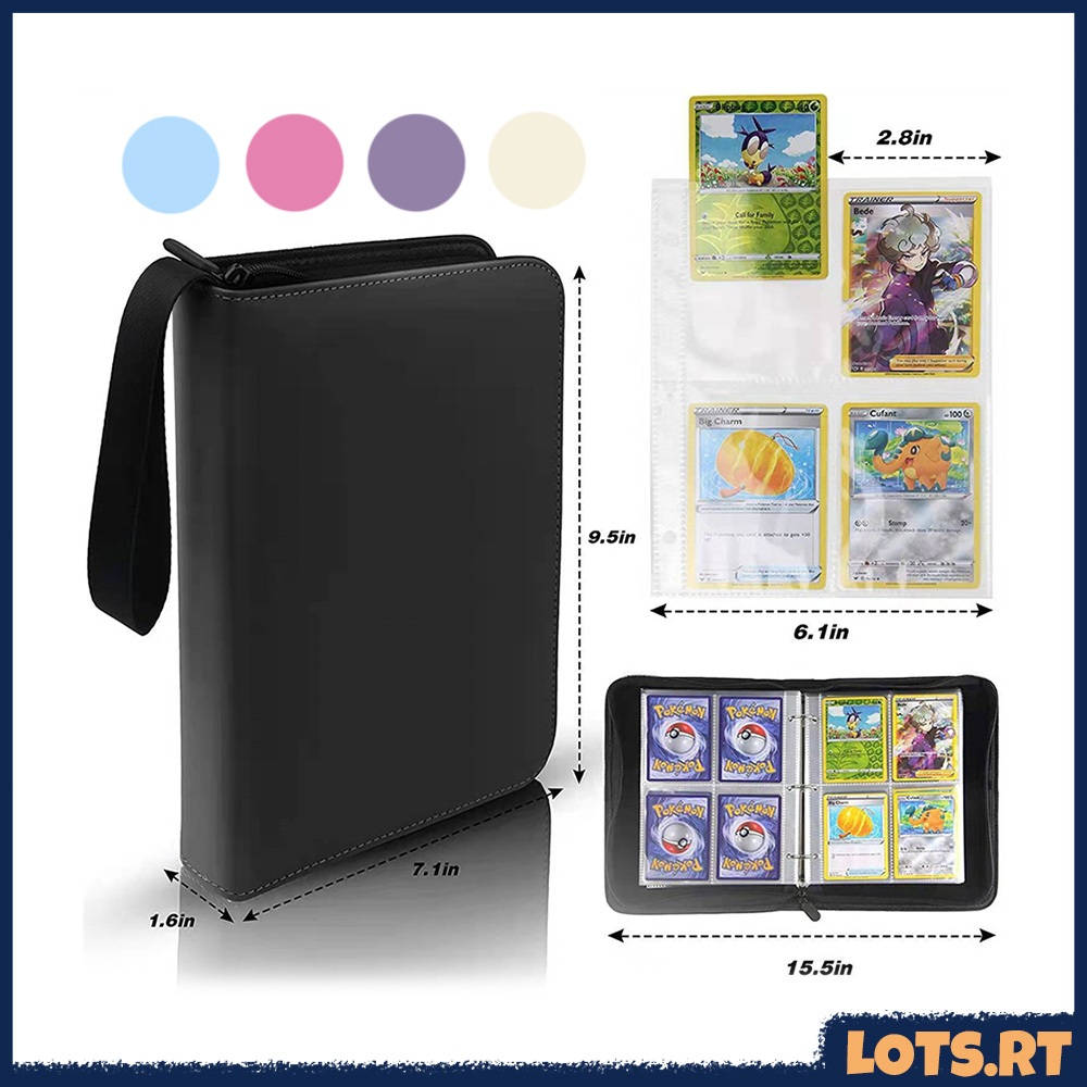 400 Pockets Pokemon NBA Cards Photocard Holder 4 Grid Card Binder with ...