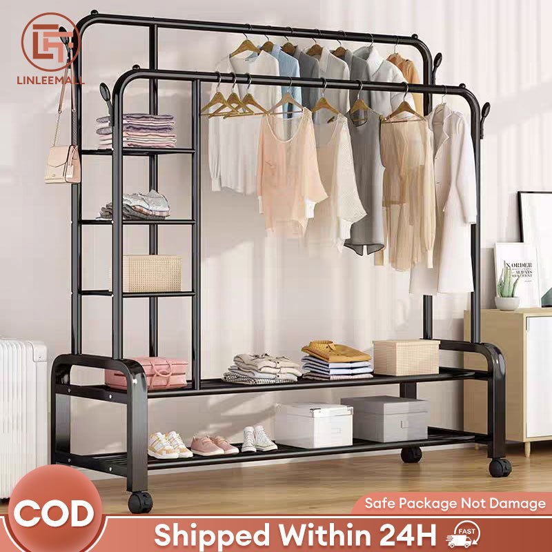 Double Pole Heavy Duty Movable Sampayan Multi-Layer Clothes Drying Rack ...