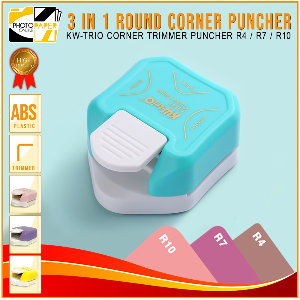 KW-Trio 3 in 1 Corner Puncher DIY R10 | R7 | R4 Craft Paper Cutter ...