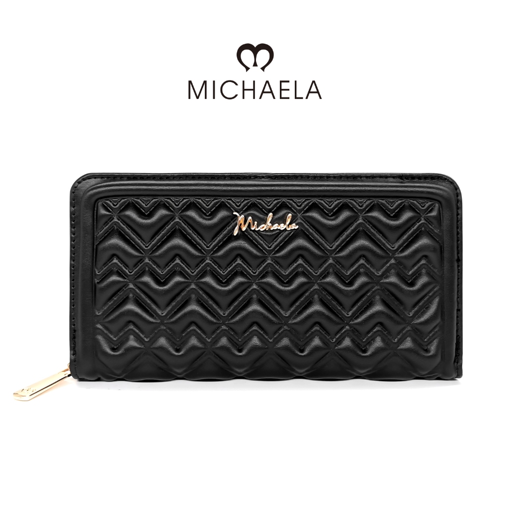 MICHAELA Glitter Zipper Long Wallet for Women Fashion Large Capacity ...
