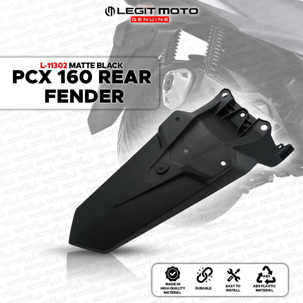 LEGITMOTO PCX 160 REAR FENDER GARNISH COVER MATTE BLACK L-11302 TAIL ...
