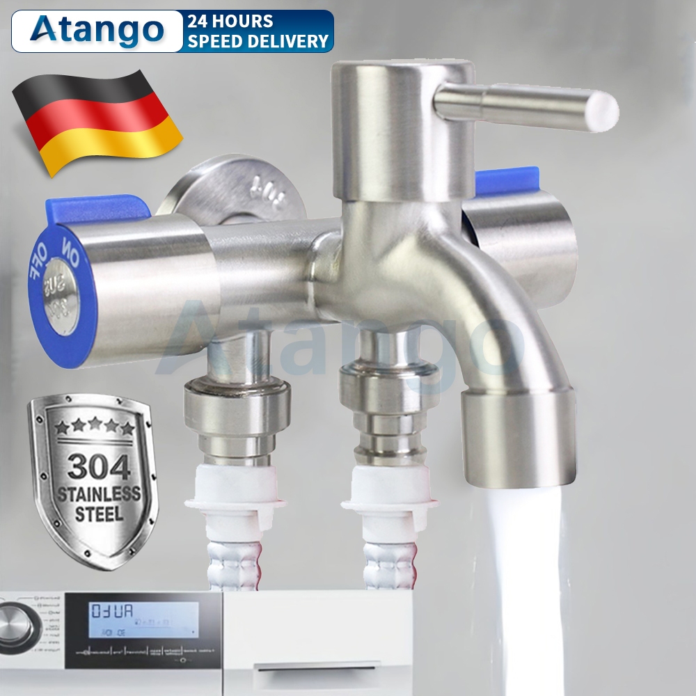 SUS304 Faucet Multifunctional Stainless Steel 3 Way Faucet Bathroom ...