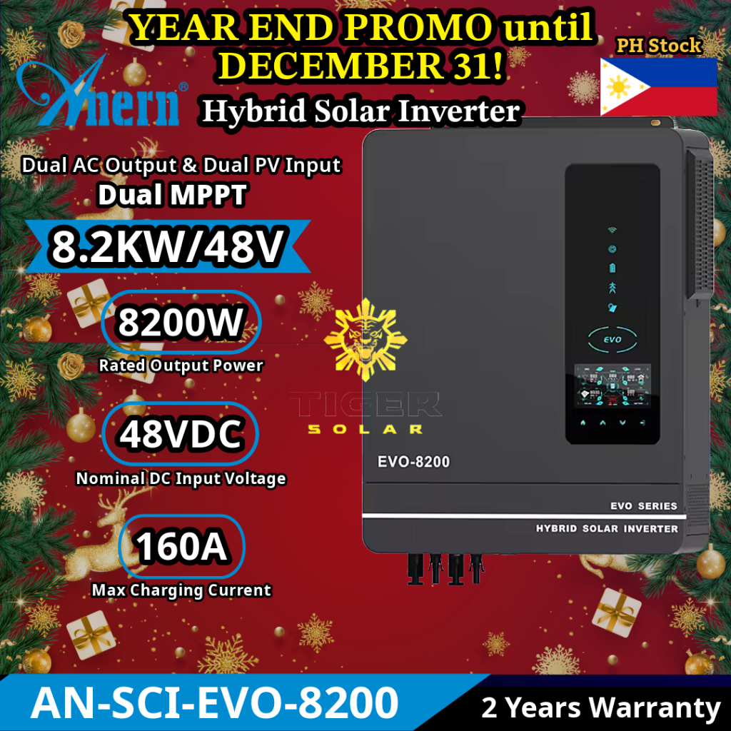 Anern Hybrid Solar Inverter 8KW 48V Hybrid Off Grid Inverter Built in ...