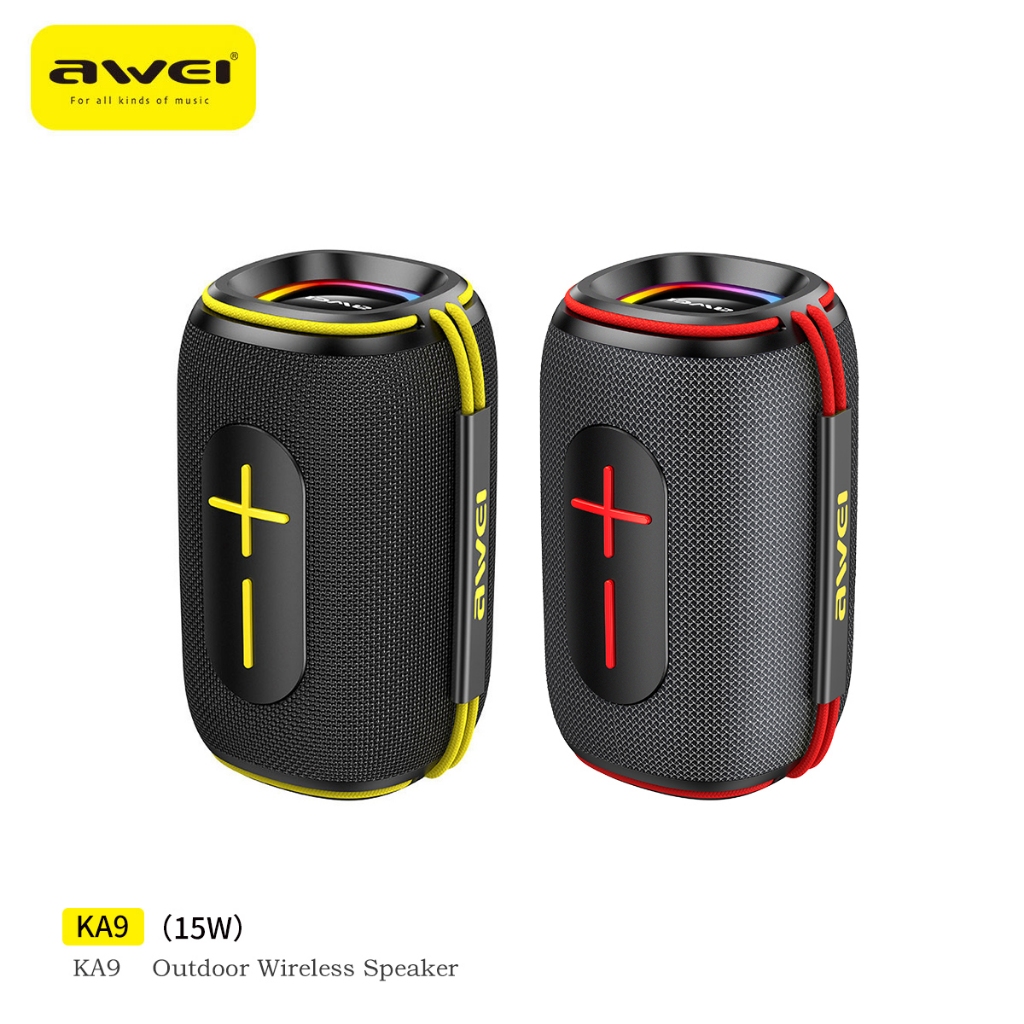 Awei KA9 Speaker Bluetooth Bass Subwoofer 15W Portable Waterproof ...