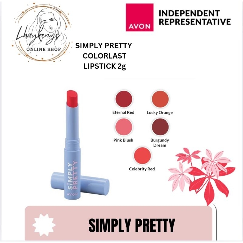 AVON SIMPLY PRETTY COLORLAST LIPSTICK 2g | Shopee Philippines