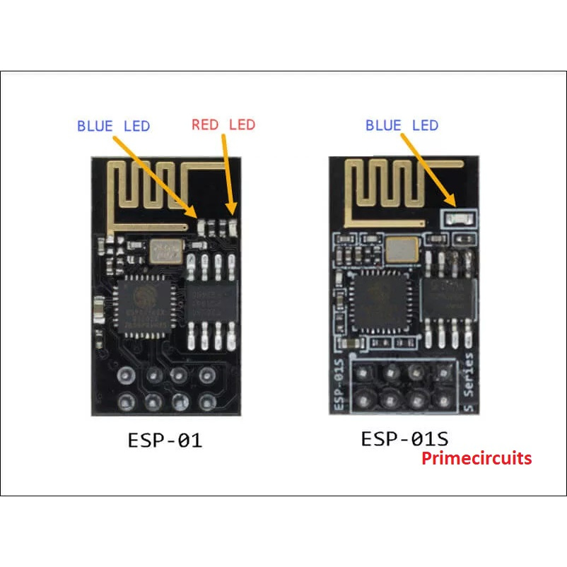 ESP-01S ESP01S Wifi Module (ESP8266 chip) ESP-01 ESP01 ESP8266 WiFi Arduino compatible ...