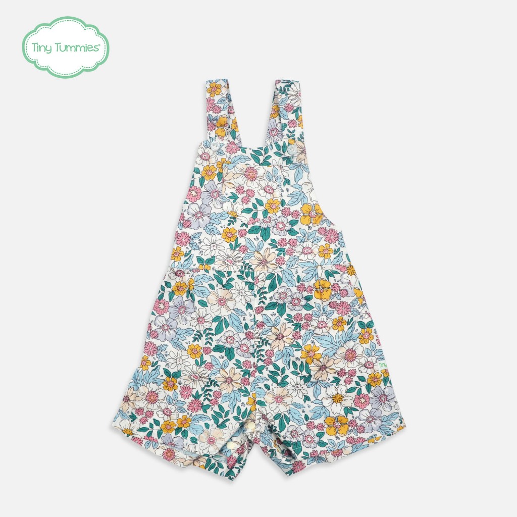 Tiny Tummies Green Floral Jumper Short for Baby Girls (JPS- 7109 ...