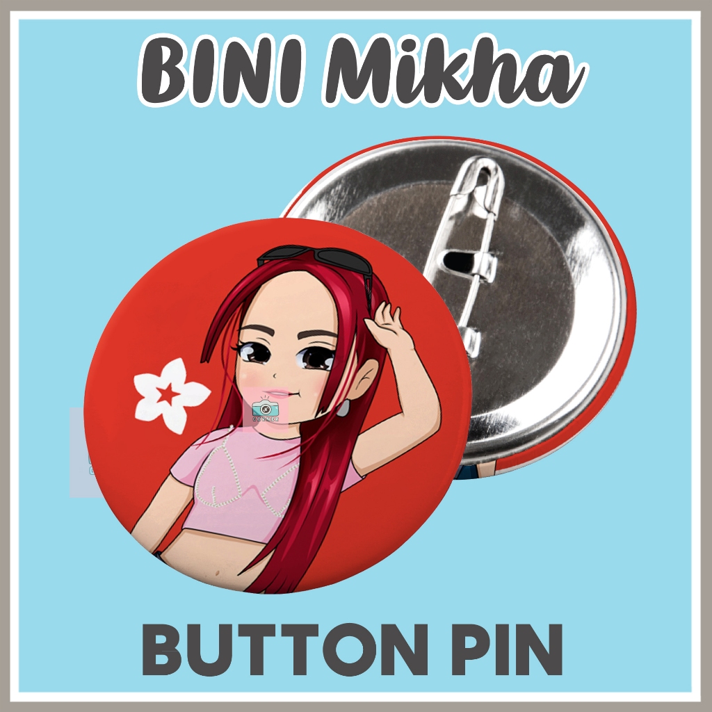 Bini Mikha Lim Cherry on Top Chibi Cartoon Button Pin 32 MM | Shopee ...