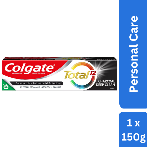 Colgate Total 12 Charcoal Deep Clean Multi-Benefit Toothpaste 150g ...