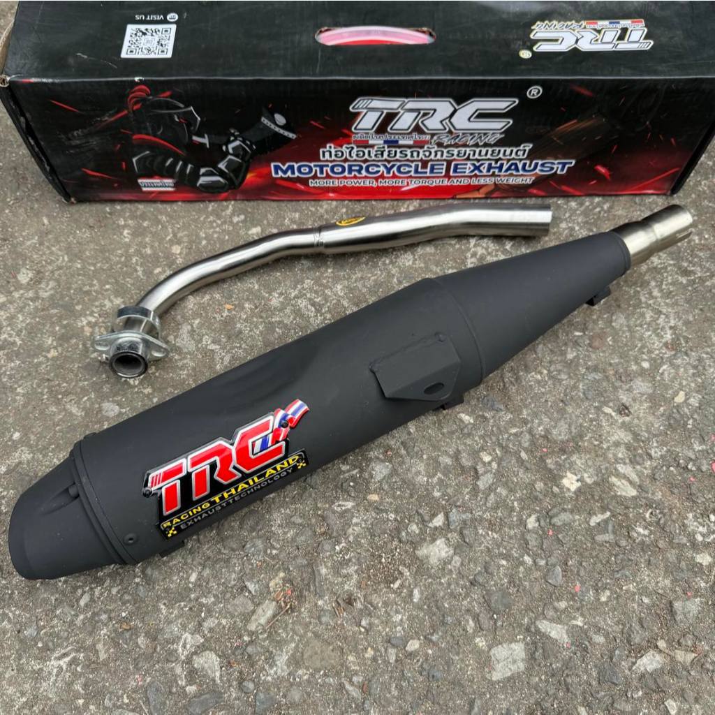TRC RACING POWER PIPE ORIGINAL BLACK for Wave100, fit to Smash110 ...