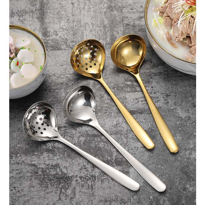 Thickened stainless steel tableware multi-purpose spoon soup spoon long ...