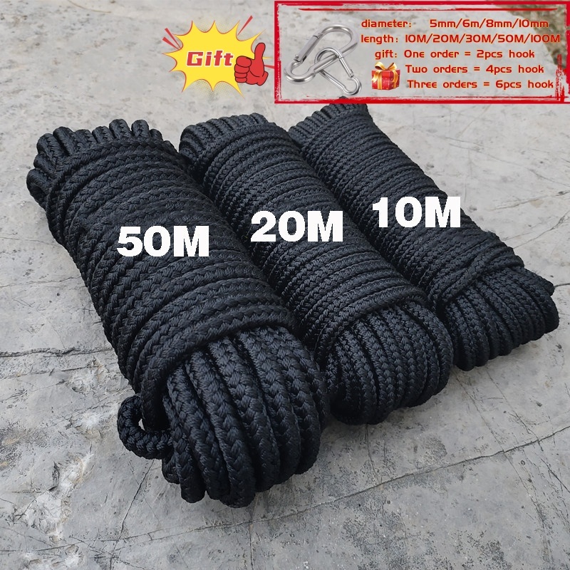 Nylon rope black nylon rope diameter 5mm 6mm 8mm 10mm windproof ...