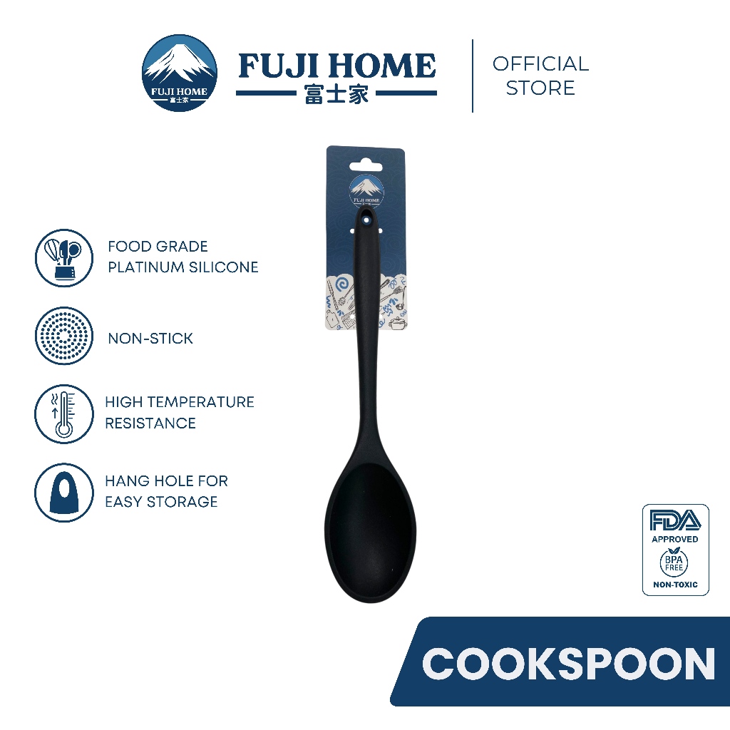 FUJI Kitchenware Silicone Cooks' Spoon | Kitchen Spoon Food-Grade ...