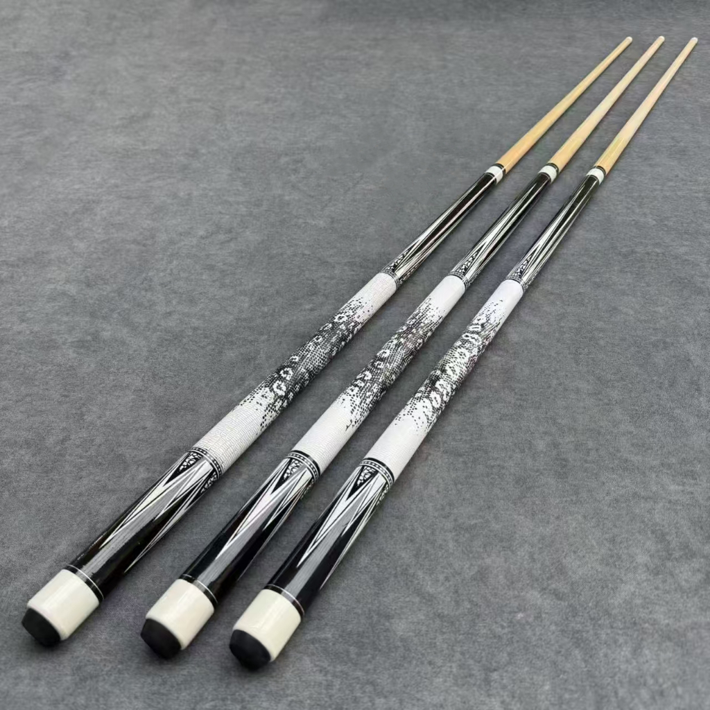 Premium Wood Billiard Cue with Lizard-Shaped Grip - 13mm Tip, 19oz ...
