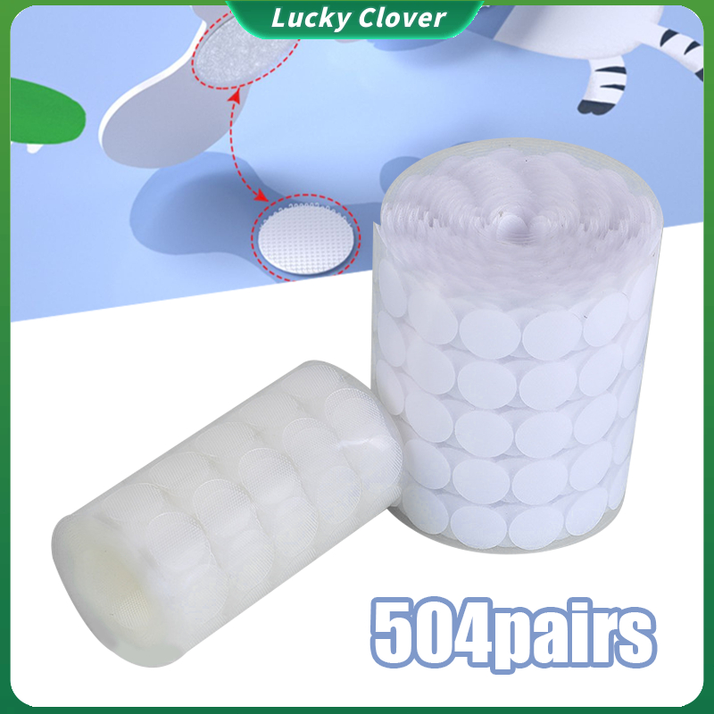 504 Pairs Self Adhesive Velcro Dots 10mm Strong Adhesives Round Coins ...