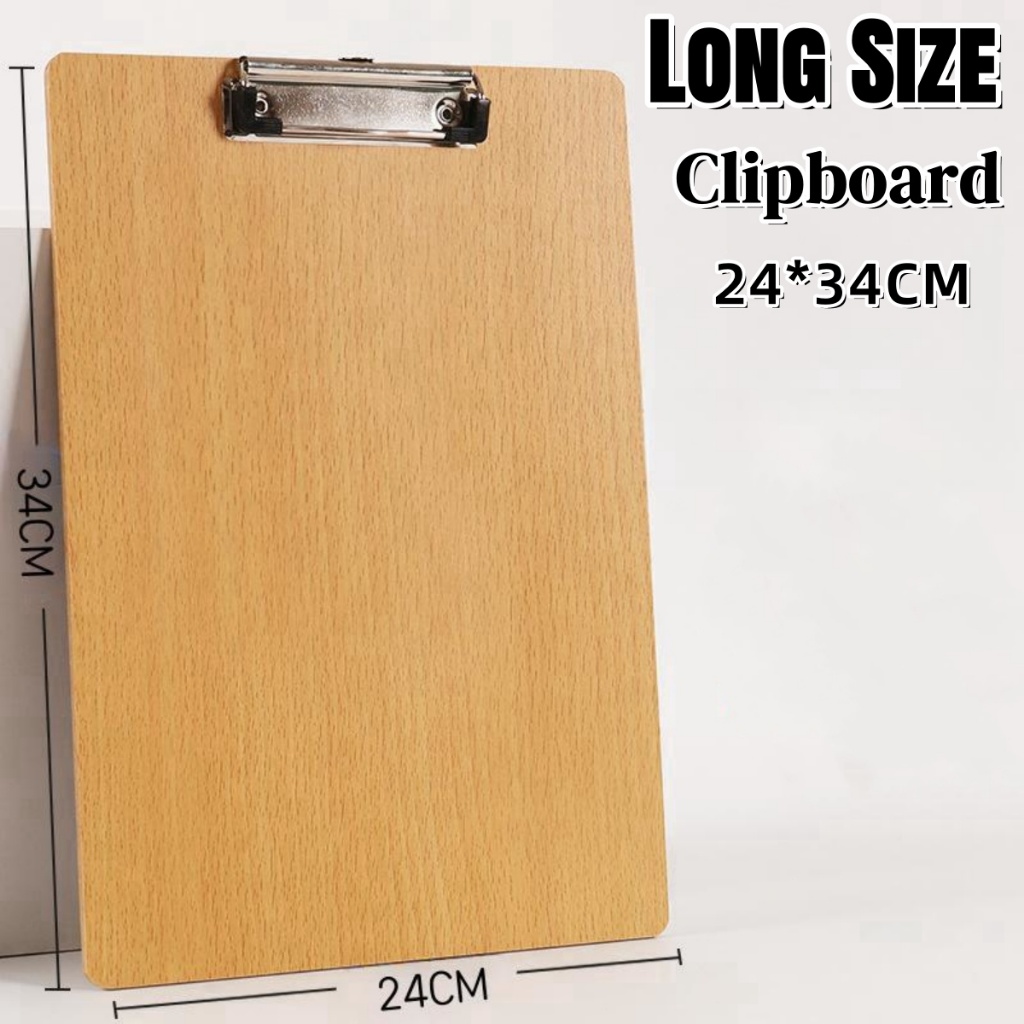 Long Wooden Clipboard Clip Folder Writing Board Hardboard Document ...