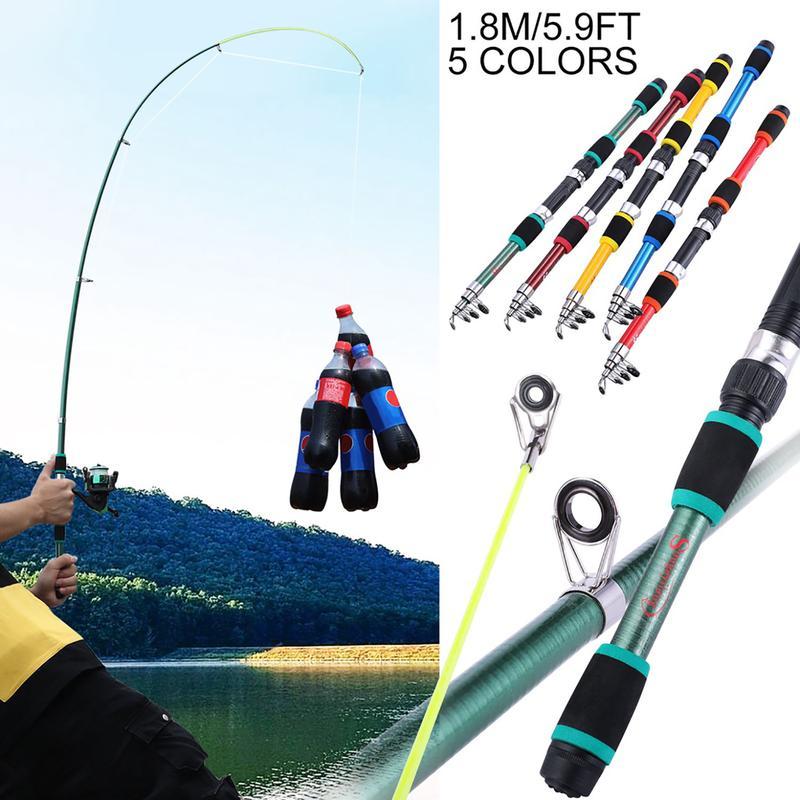 1.8M Short Portable Small Sea pole TelescopicThrowing Pen Spinner ...