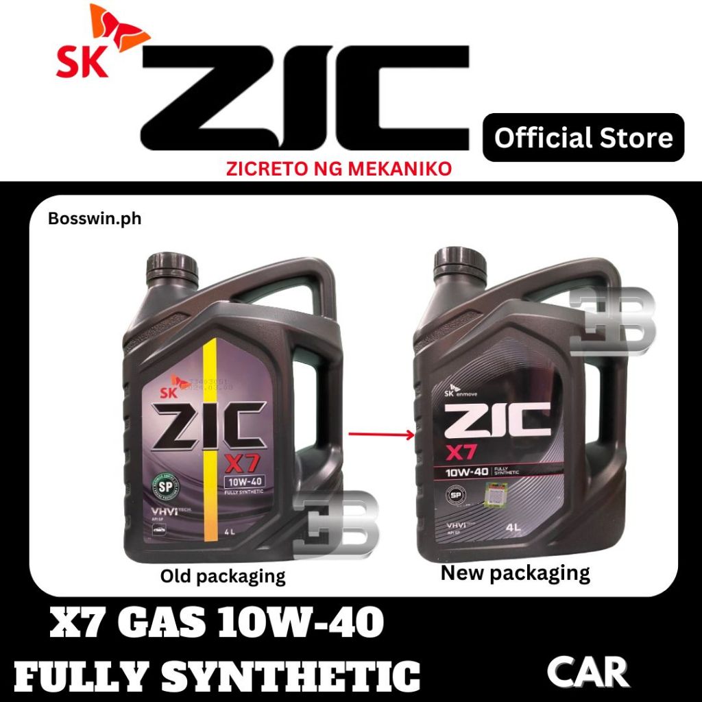 SK ZIC X7 GASOLINE (5W-30) (10W-40) FULLY SYNTHETIC 4L | Shopee Philippines