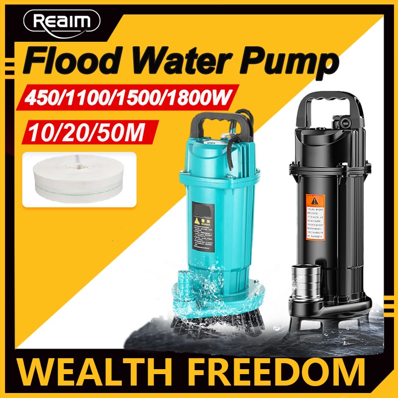 REAIM Sewage pump Water pump submersible pump 450W/1100W/1500W/1800W ...