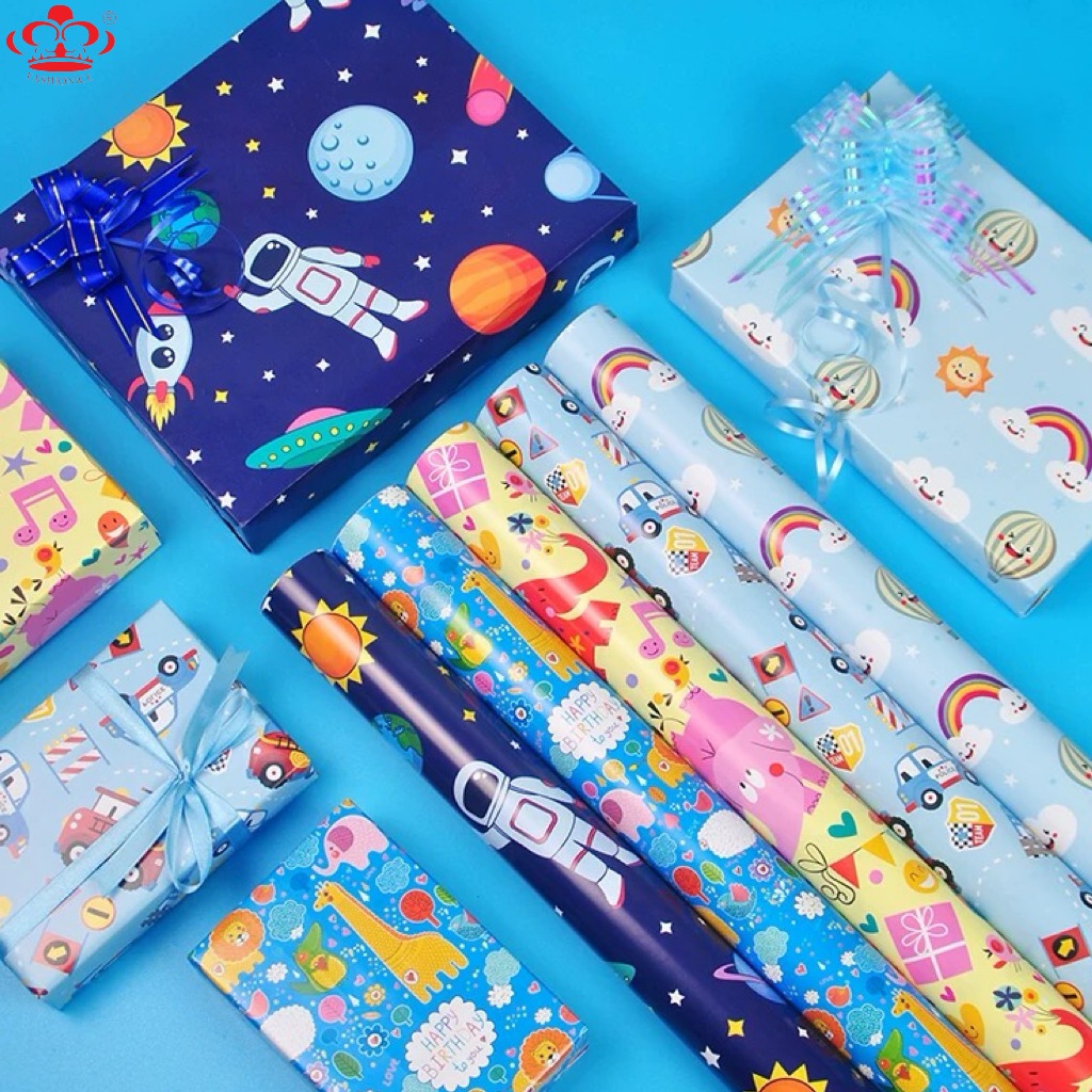 1 Roll Gift Wrapping Paper Holiday Presents Gift Wrapper 10sheets All ...