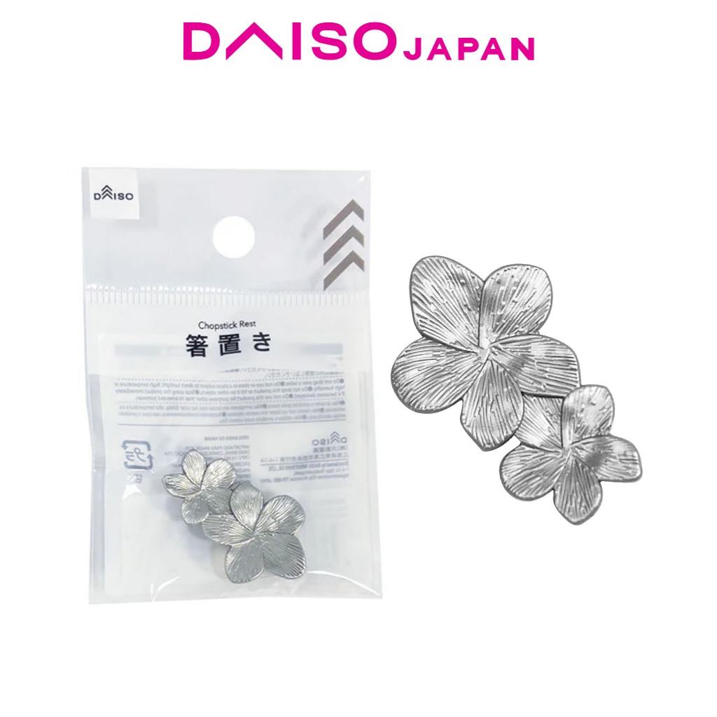 Daiso Metal Silver Chopstick Rest in Two Cherry Blossom Design | Shopee ...