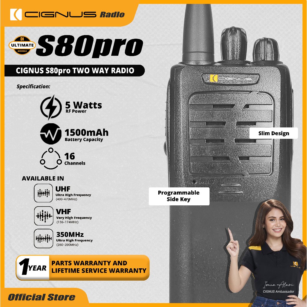 CIGNUS S80PRO 5 WATTS TWO WAY RADIO | Shopee Philippines