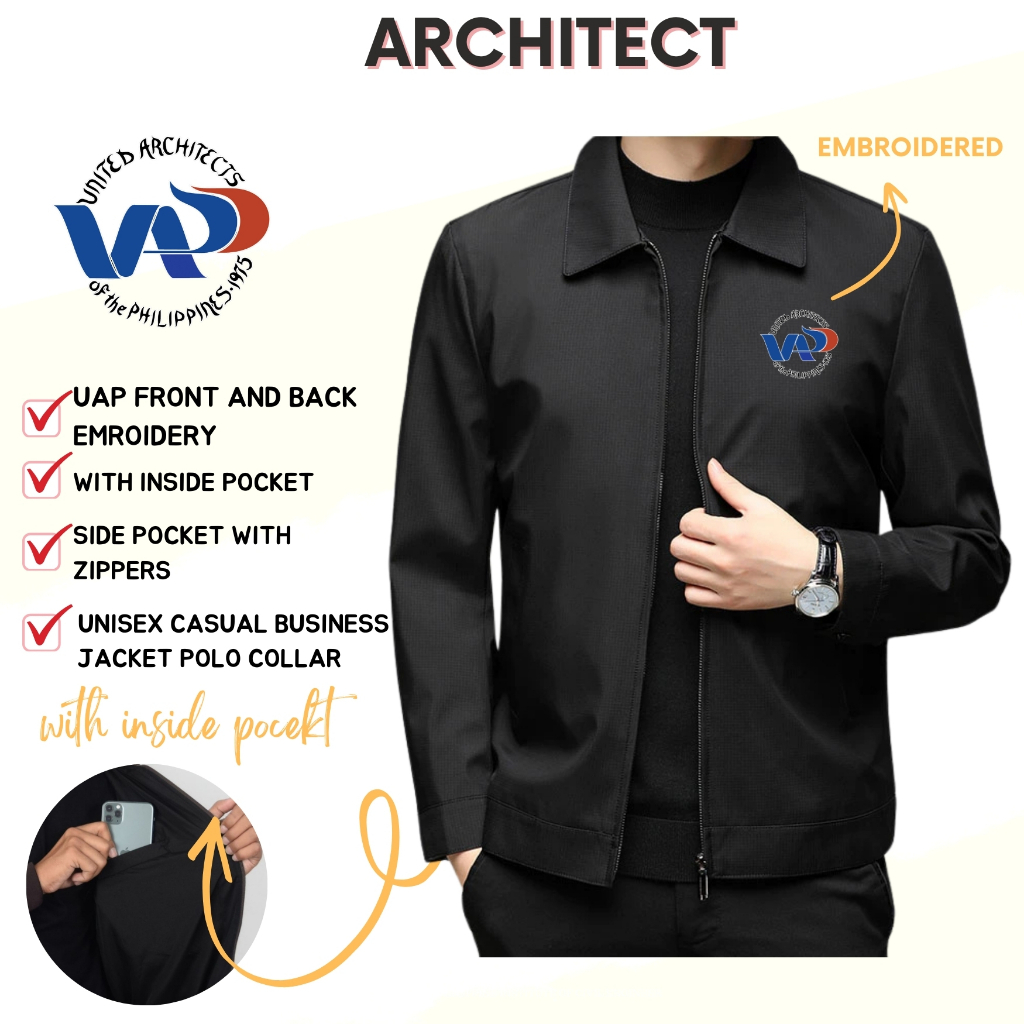 UAP Business Casual Coat Jacket Front and Back Embro Smart Casual with ...