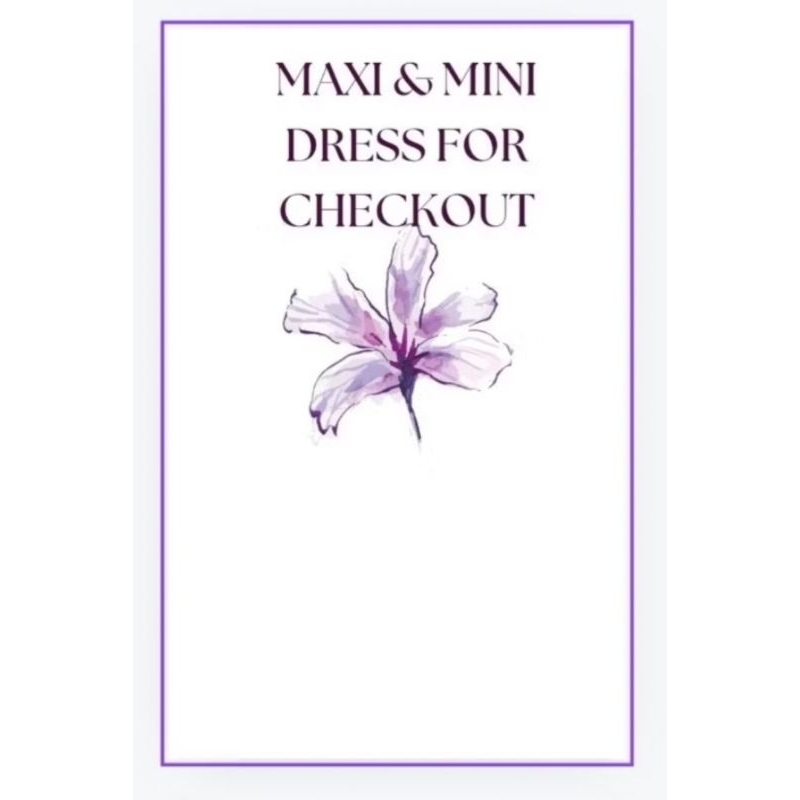 Mini and Maxi Dress for checkout | Shopee Philippines