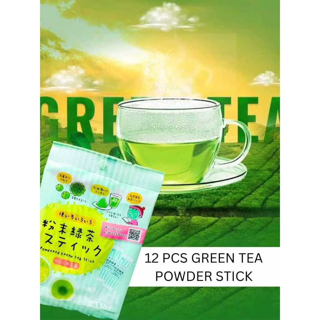 AUTHENTIC JAPANESE GREEN TEA POWDER STICKS 12PC NIMURA SANGYO, PURE ...
