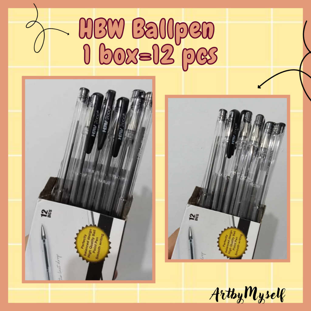 HBW ballpen 1 box 12 pcs | Shopee Philippines