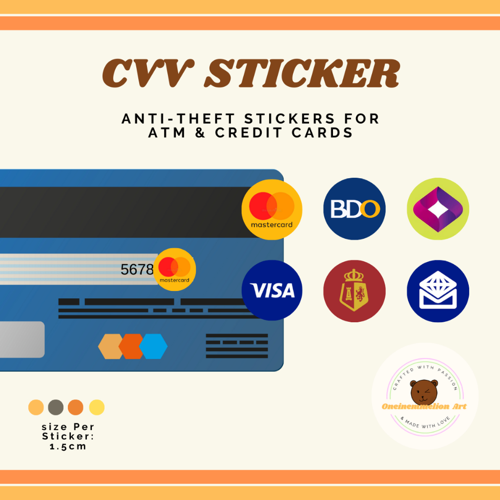 CVV Cover Stickers (Banks) | Shopee Philippines