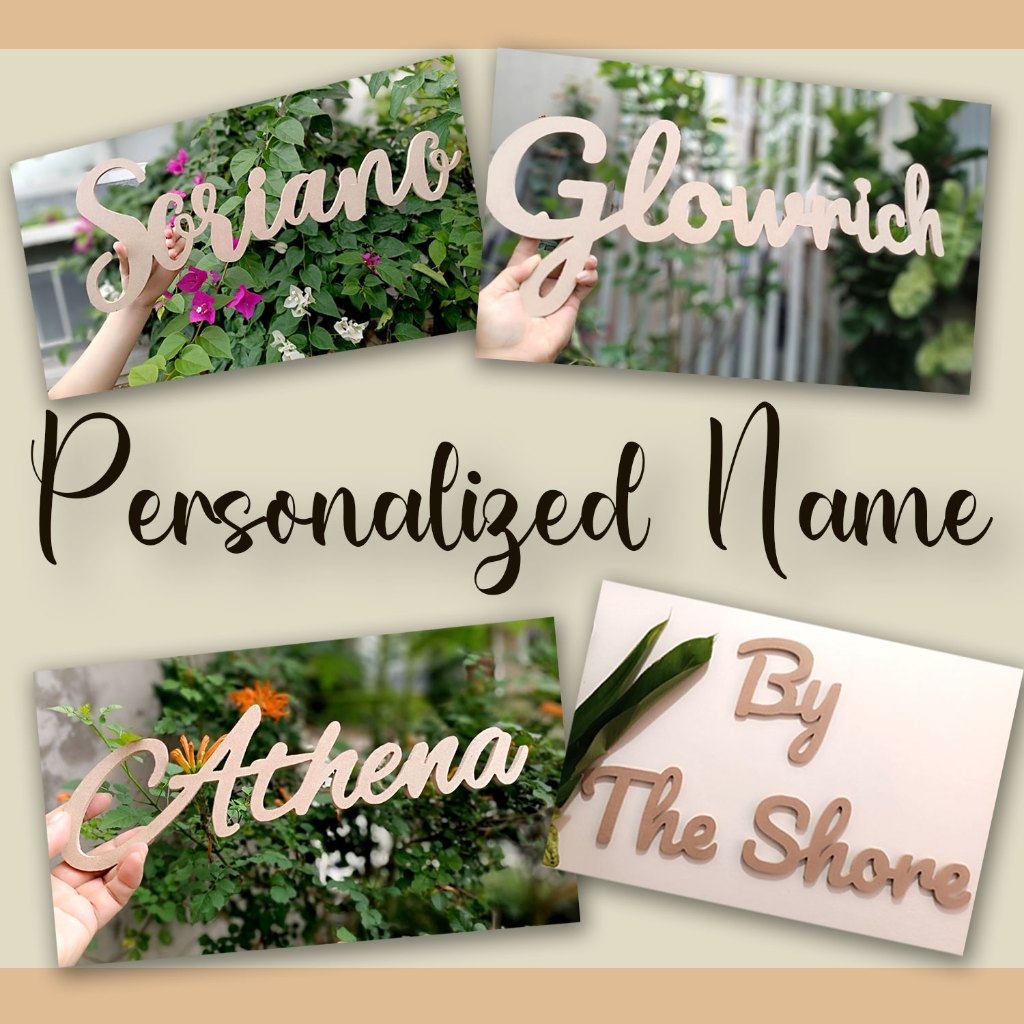 Personalized Cutout Wood Name, Business Name, Logo, MDF Board 1/4 ...