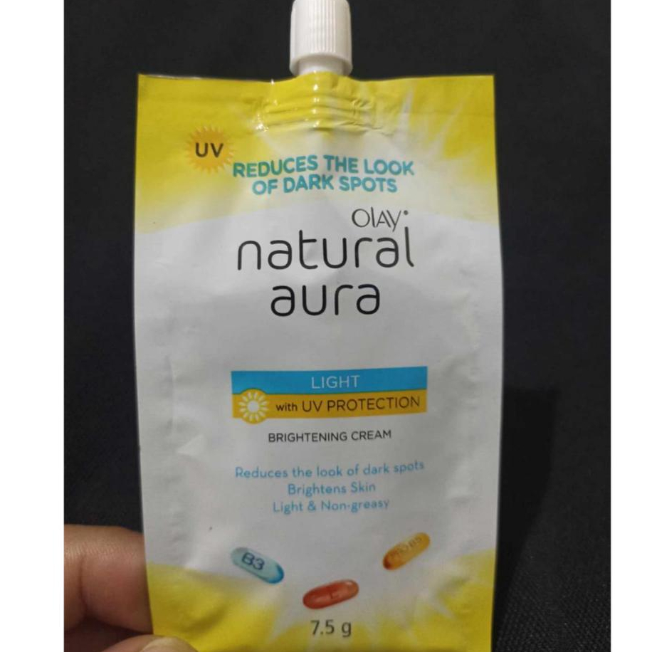 Natural Aura Brightening Cream 7.5g @lay Uv Protection 1 sachet ...