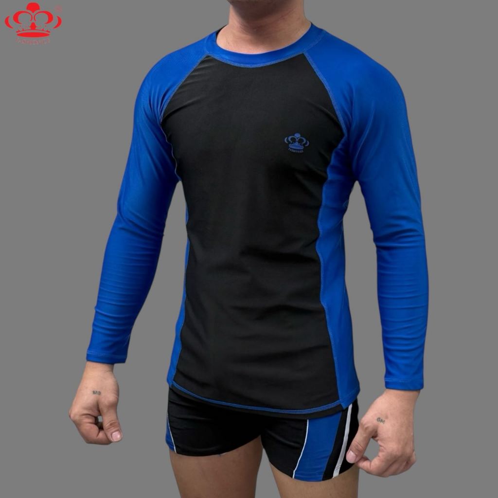 Spandex Rash Guard Swimwear Sport Wear Men's Sport Long-sleeve Rash UV ...