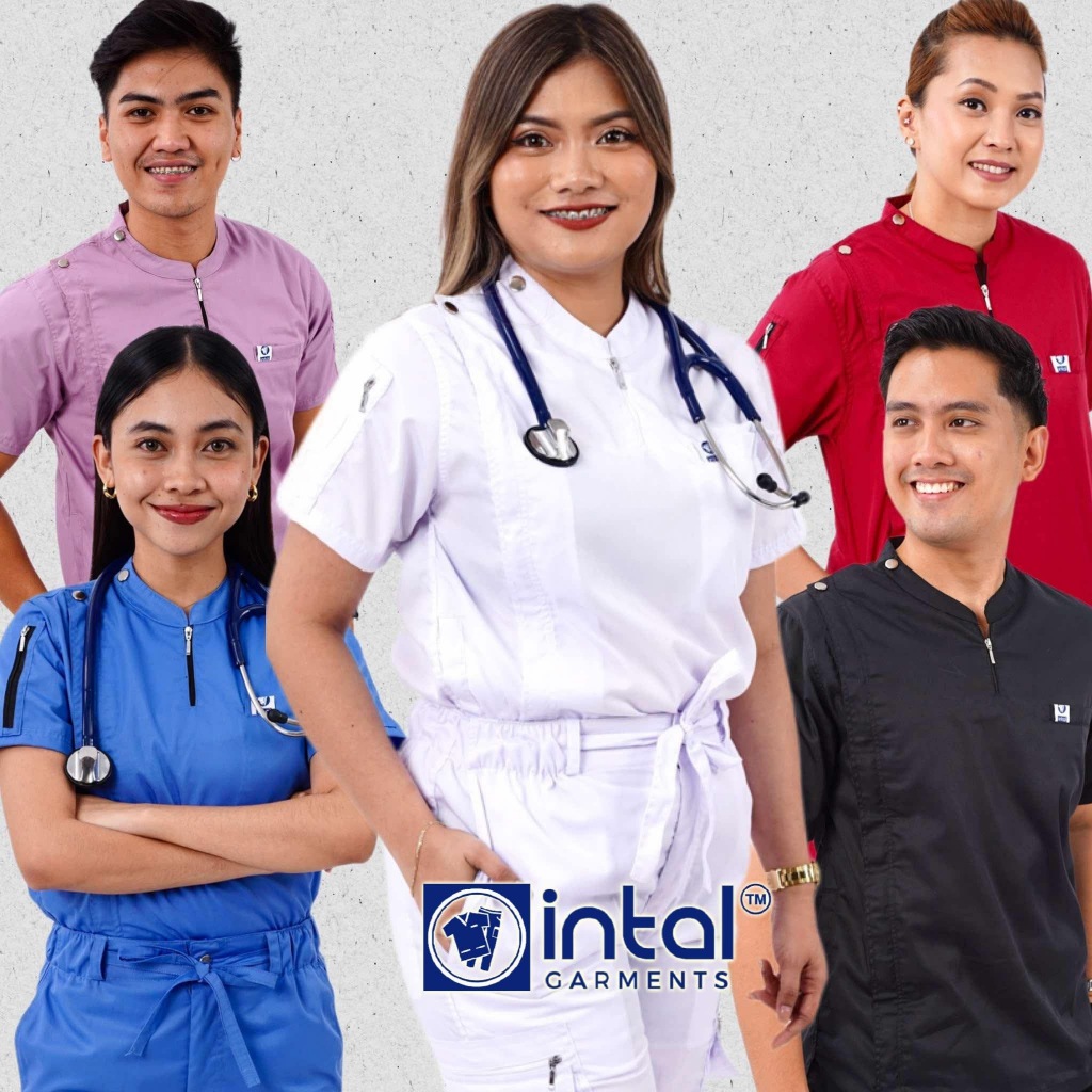 INTAL SCRUBSUIT 063 ALTA COMPASSIONATE Chino Collar Nurse Shoulder ...