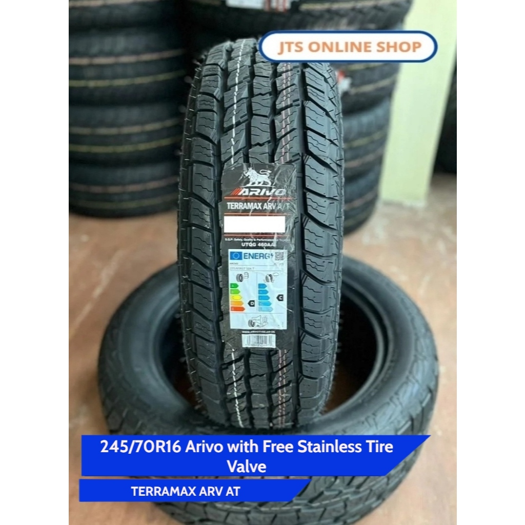 245/70R16 Arivo Terramax ARV AT with Free Stainless Tire Valve | Shopee Philippines