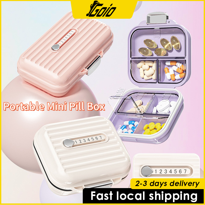 Portable Mini Medicine Kit Waterproof Small Pill Box 7 Grids Medicine ...