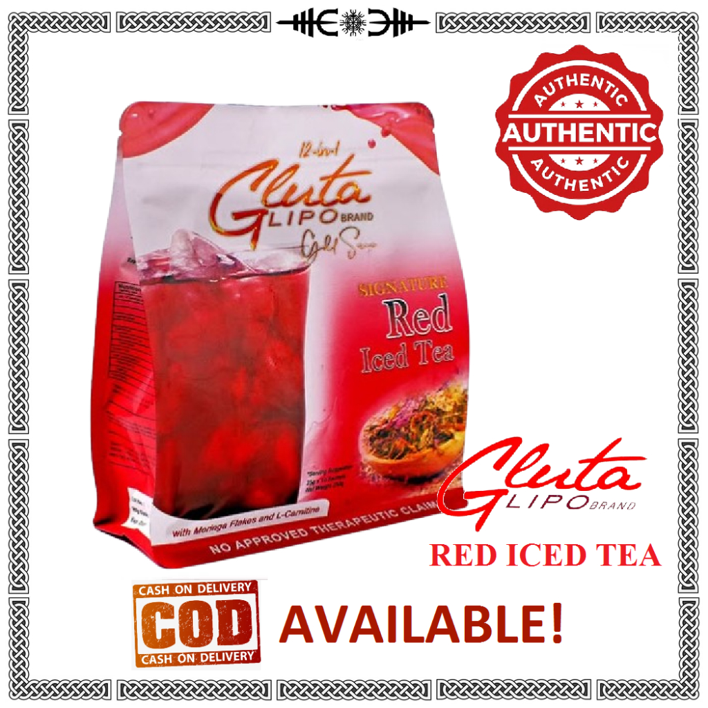 Gluta Lipo Gold Series Red Iced Tea - New Packaging | Shopee Philippines