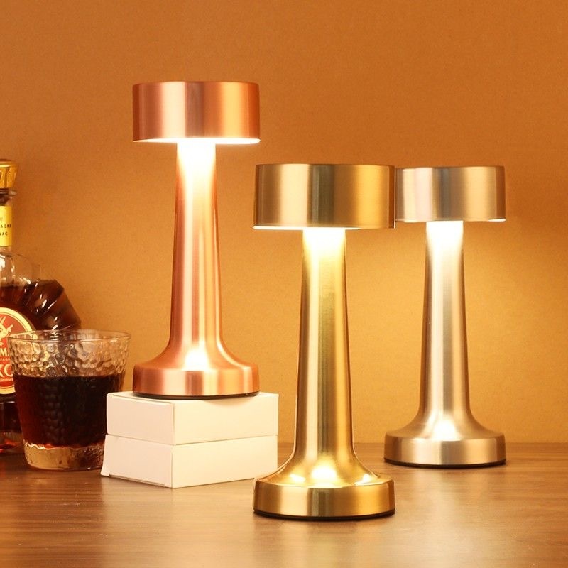 Bar Table Lamp LED Bedroom Bedside Lamp Rechargeable Dining Night Light ...