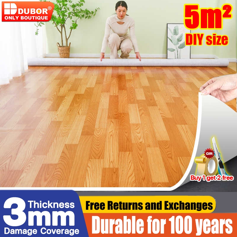 5M² Modern Style PVC Flooring Wood Design BLUE PVC Vinyl Floor Carpet ...