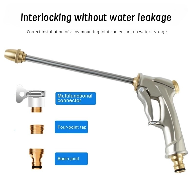 High Pressure Water Hose Nozzle Long Spray Nozzle Garden Hose Car Wash ...