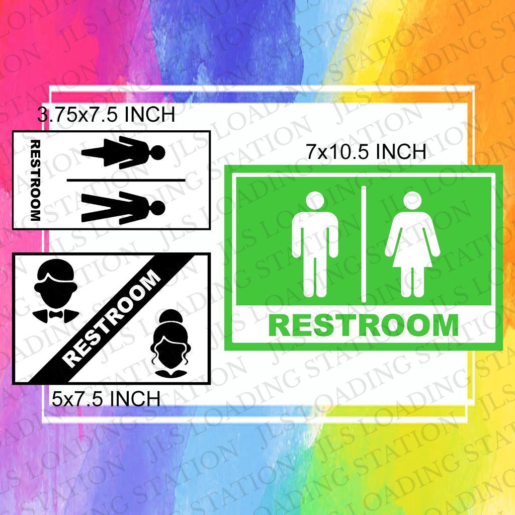 TOILET RESTROOM COMFORT ROOM (LAMINATED/PVC) SIGNAGE | Shopee Philippines