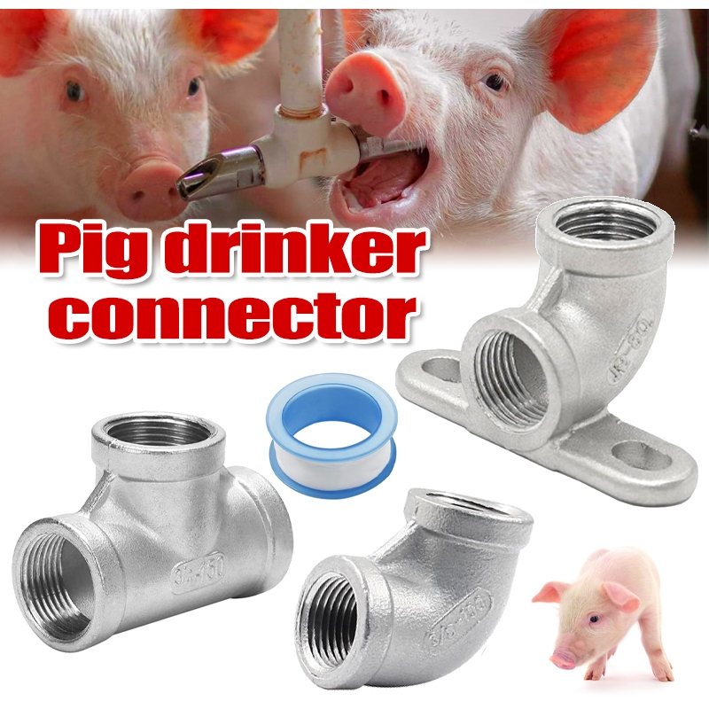 Pig Drinker Connector 304 Stainless Steel Pipe Fittings Tee Elbow ...
