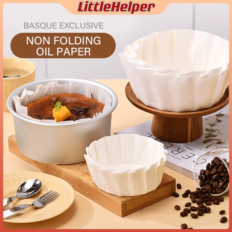 100pcs Basque Cheesecake Paper Tray Disposable Non-stick Cake Mold ...